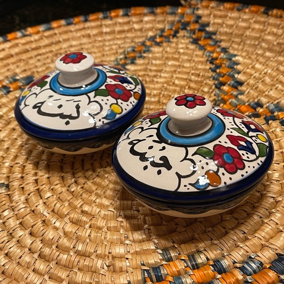 Handmade | Kitchen | Palestinian Pottery Breakfast Bowls With Arabic ...